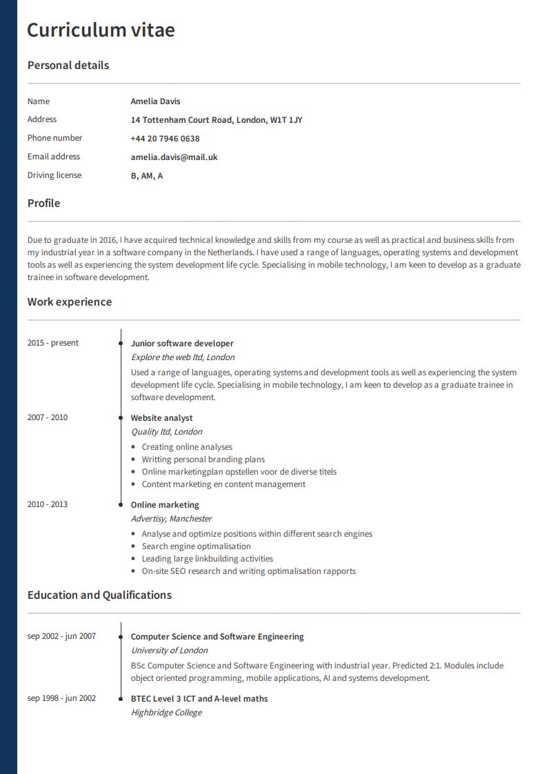 Exemple de CV și Modele de CV-uri profesionale de la CVMaker