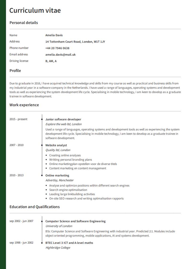 Creează CV-uri profesionale online cu CV creator - CVMaker