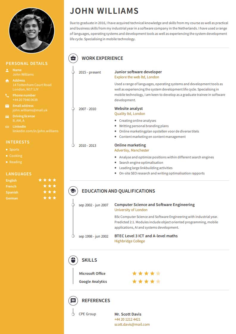 Exemple de CV și Modele de CV-uri profesionale de la CVMaker