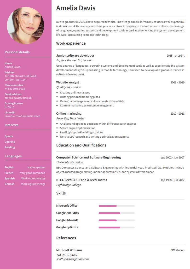 Exemple de CV și Modele de CV-uri profesionale de la CVMaker