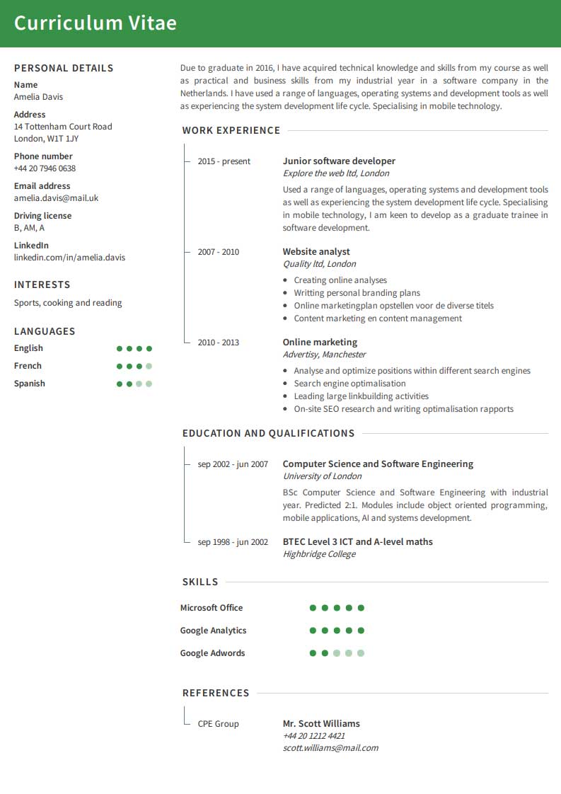 Creează CV-uri profesionale online cu CV creator - CVMaker