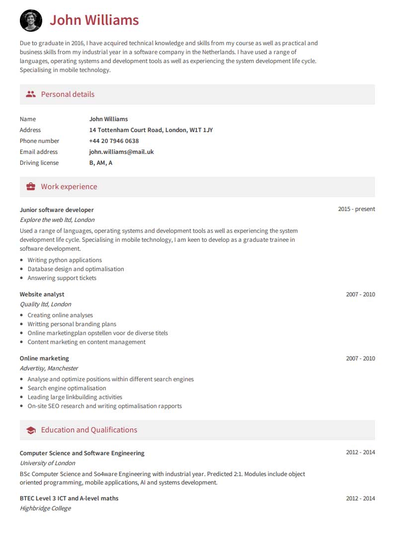 Creează CV-uri profesionale online cu CV creator - CVMaker